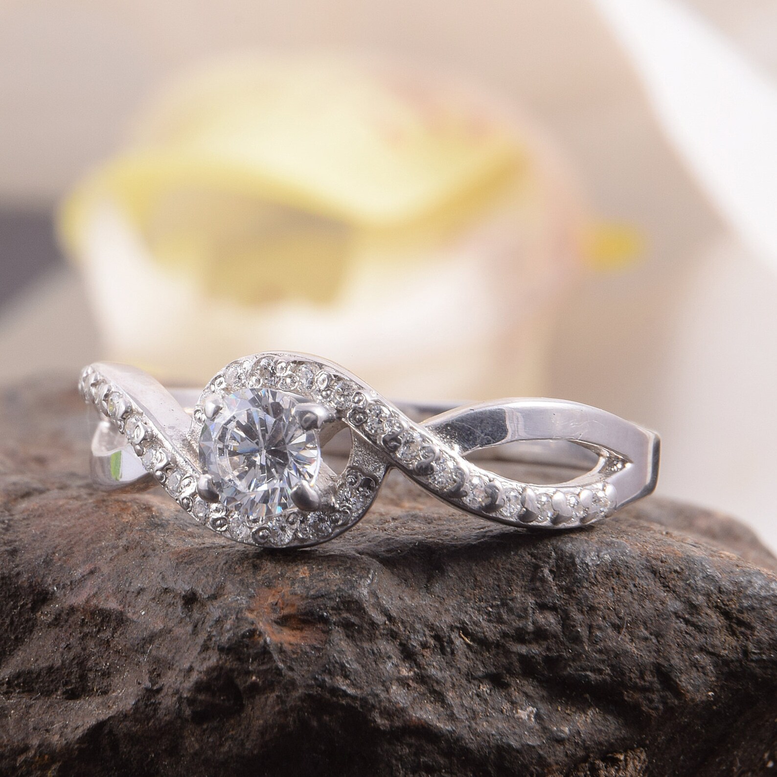 925 Sterling Silver Unique Promise Ring for Her Womens - Etsy