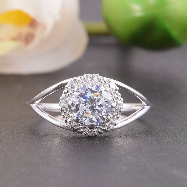 Wedding rings set Silver wedding rings Bridal set ring | Etsy