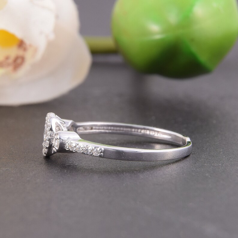 Minimalist Rings Set Silver Wedding Rings Engagement Rings - Etsy