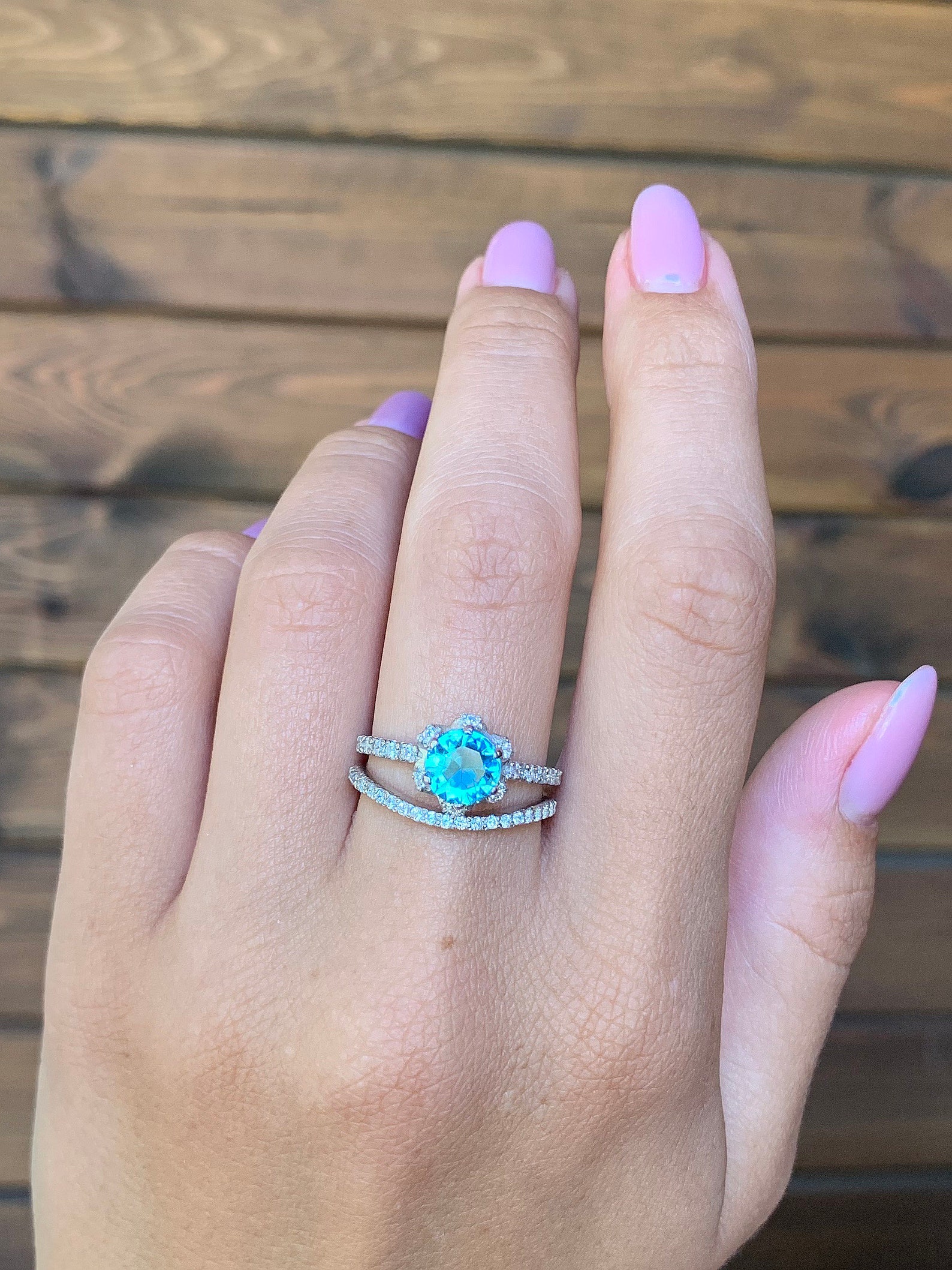 Silver Wedding Rings Wedding Rings Set 2 Bridal Rings Set | Etsy