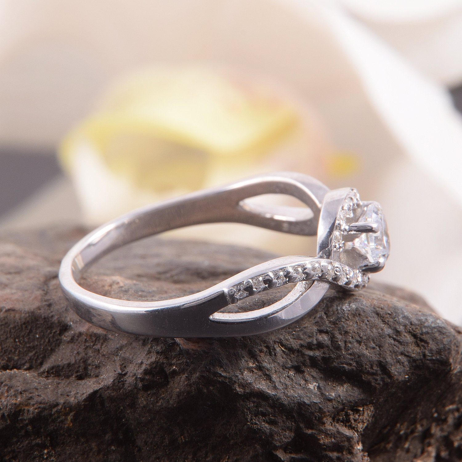 Art deco rings set Antique wedding rings Antique style | Etsy