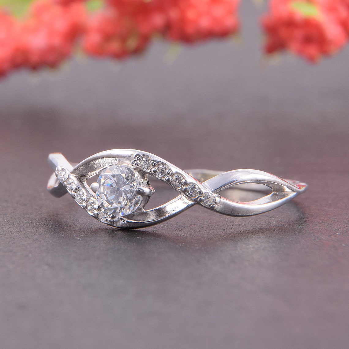 925 sterling silver dainty & elegant womens infinity promise | Etsy