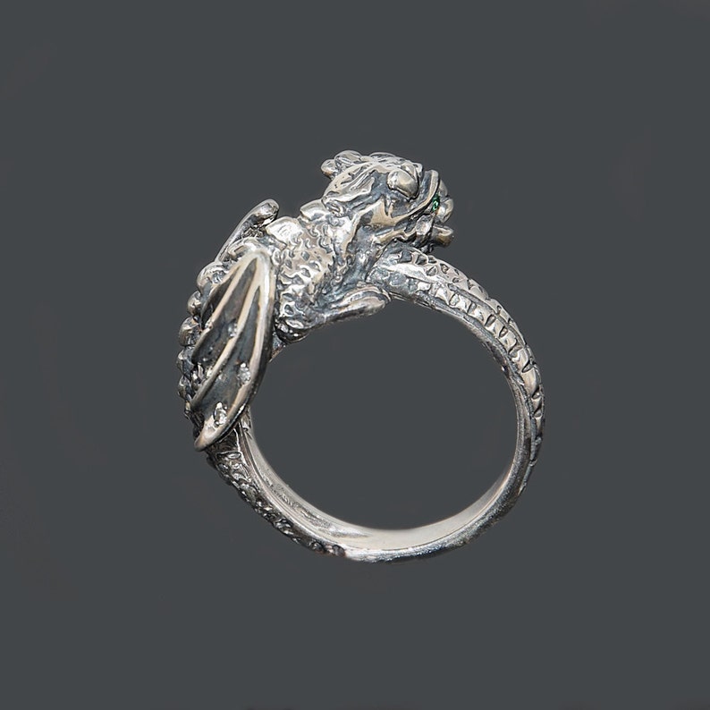 Dragon Ring Men Ring Silver Ring Man Signet Ring Men | Etsy