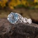 Unique Topaz Engagement Ring Art Deco Engagement Ring Blue - Etsy