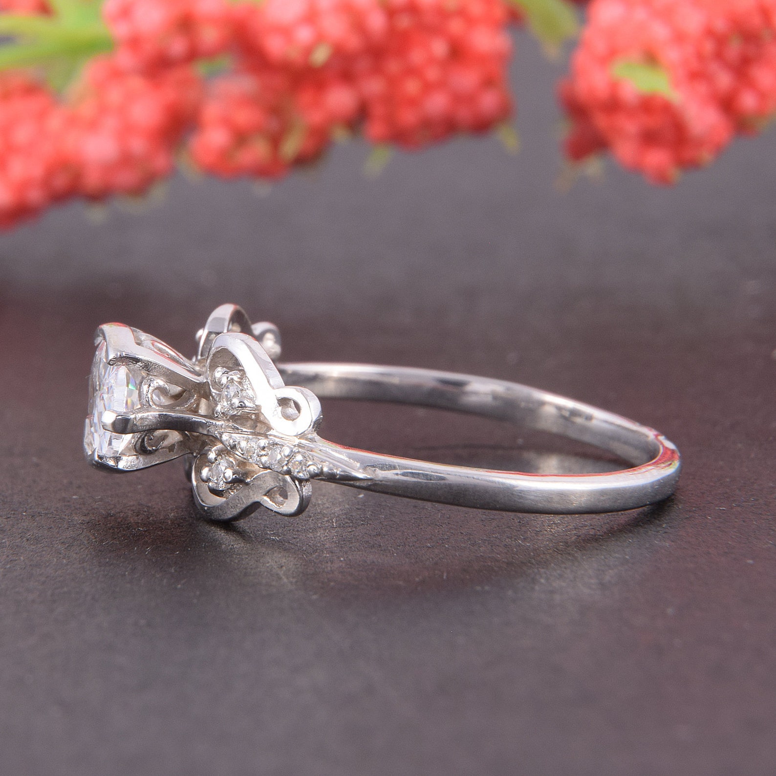 Antique Style Art Deco Sterling Silver Womens Wedding Rings | Etsy