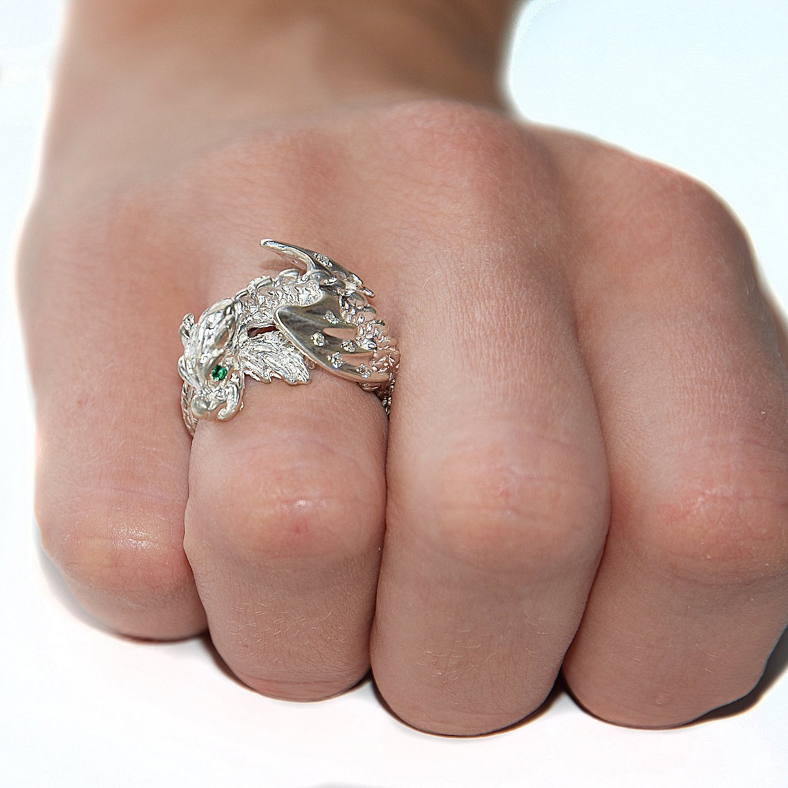 Dragon Ring, Silver Ring, Unique Ring, Men Ring, Silver Ring Man ...