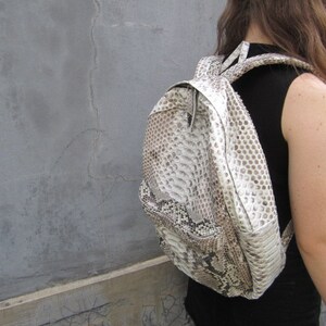 Natural Python Leather Backpack Unisex Backpack Hipster - Etsy