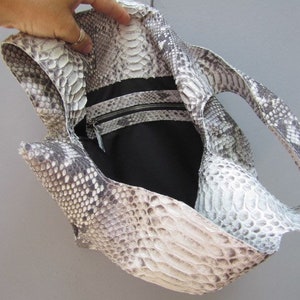 Python Leather Small Purse Bag, Small Leather Hobo Bag - Etsy