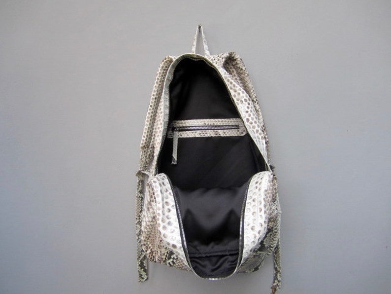 Natural Python Leather Backpack Unisex Backpack Hipster | Etsy