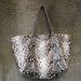 Natural Color Python Leather Tote Bag, Slouchy Soft Python Leather ...