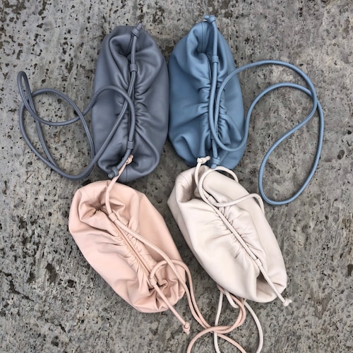 Leather Mini Pouch Bag Crossbody Cloud Bag Small Dumpling - Etsy