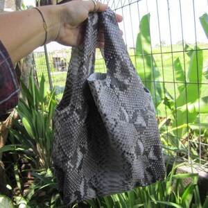 Python Leather Small Purse Bag, Small Leather Hobo Bag - Etsy
