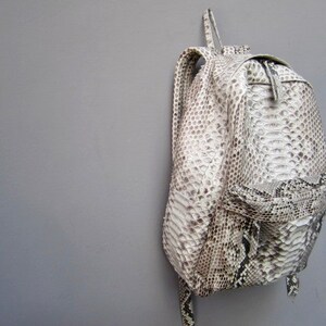 Natural Python Leather Backpack Unisex Backpack Hipster - Etsy