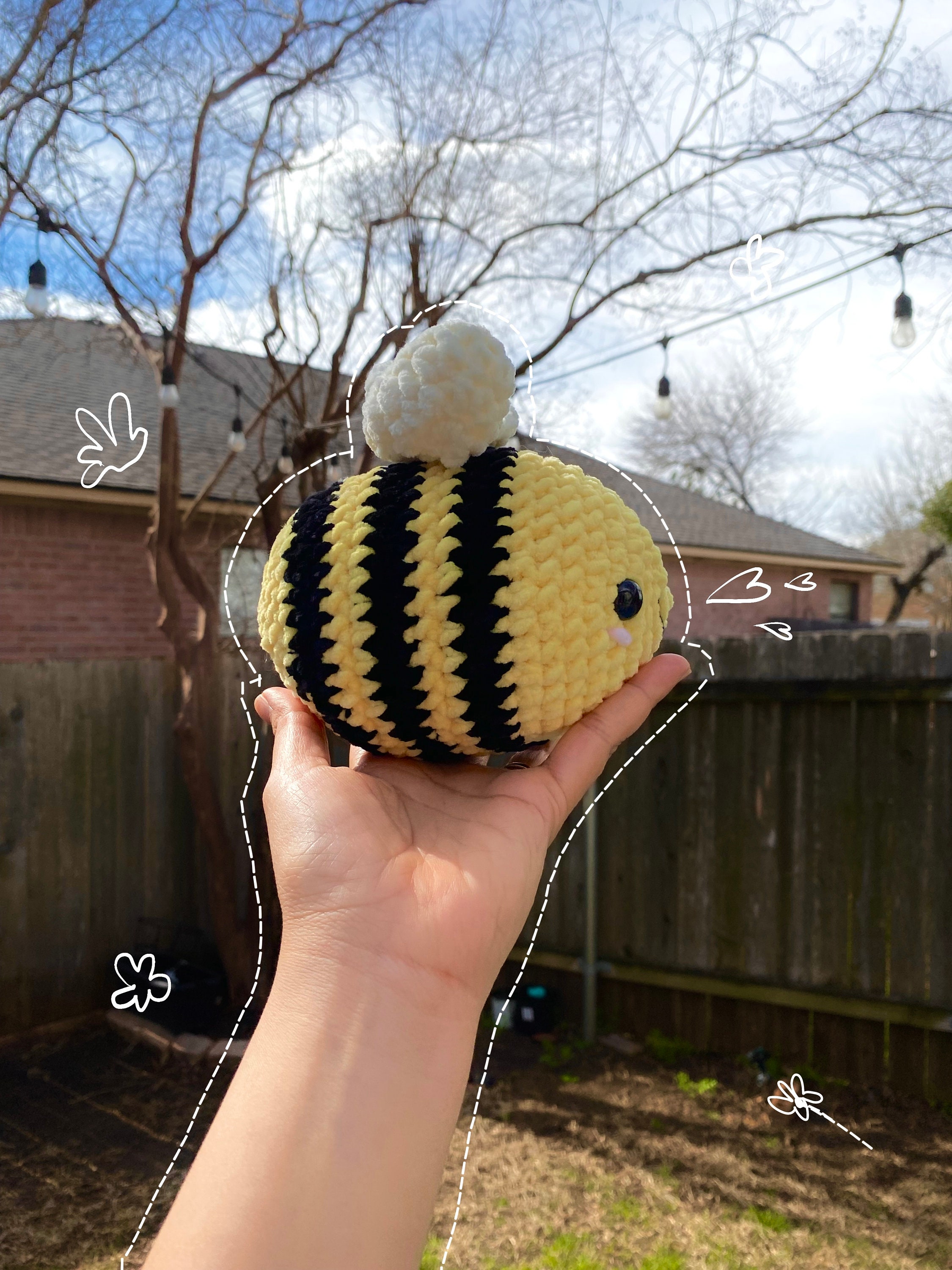 Bumble Bee Plush Stuffed Animal Amigurumi Multiple Sizes - Etsy