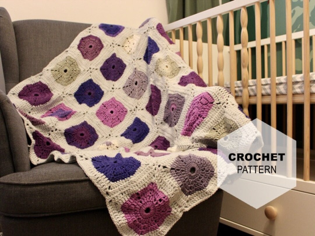 CROCHET PATTERN Baby Blanket || Afghan | Throw Patterns | Granny Square ...