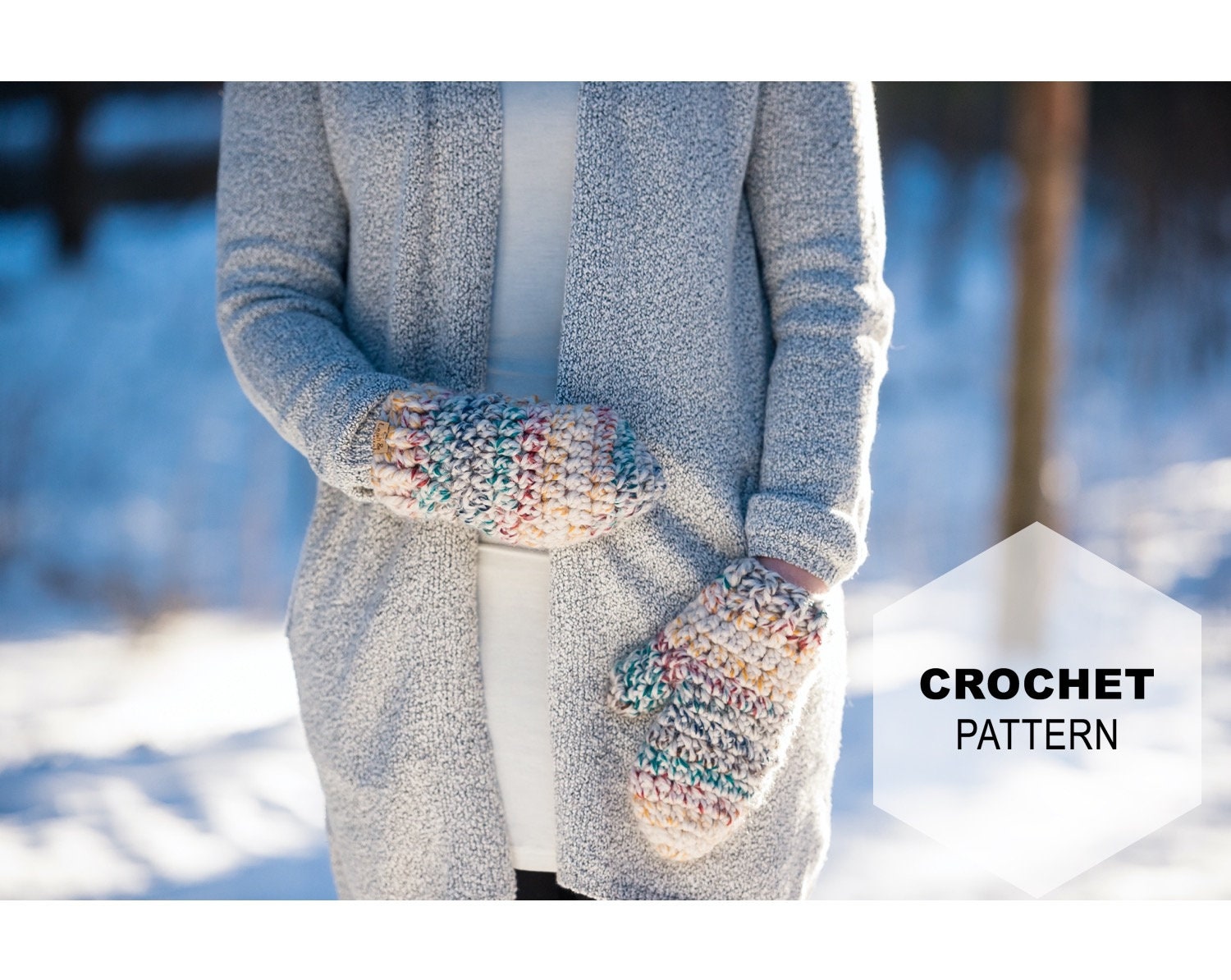 Crochet Pattern || Chunky Mitts Mittens Beginner Crochet Pattern ...