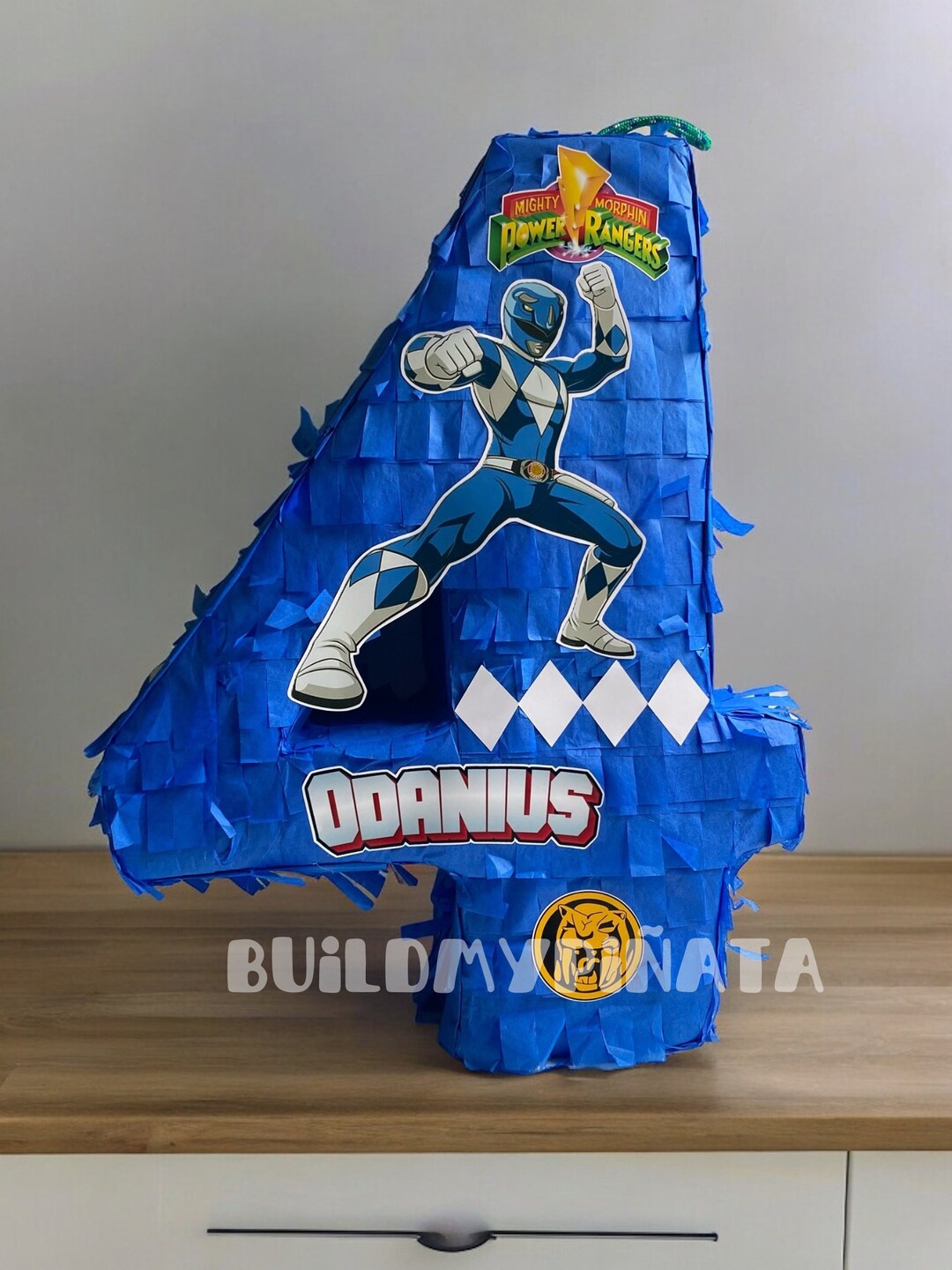 Number 4 Piñata power Ranger Themed - Etsy