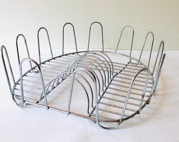 Metal Dish Rack Oval Dish Drainer Vintage Dish Rack - Etsy