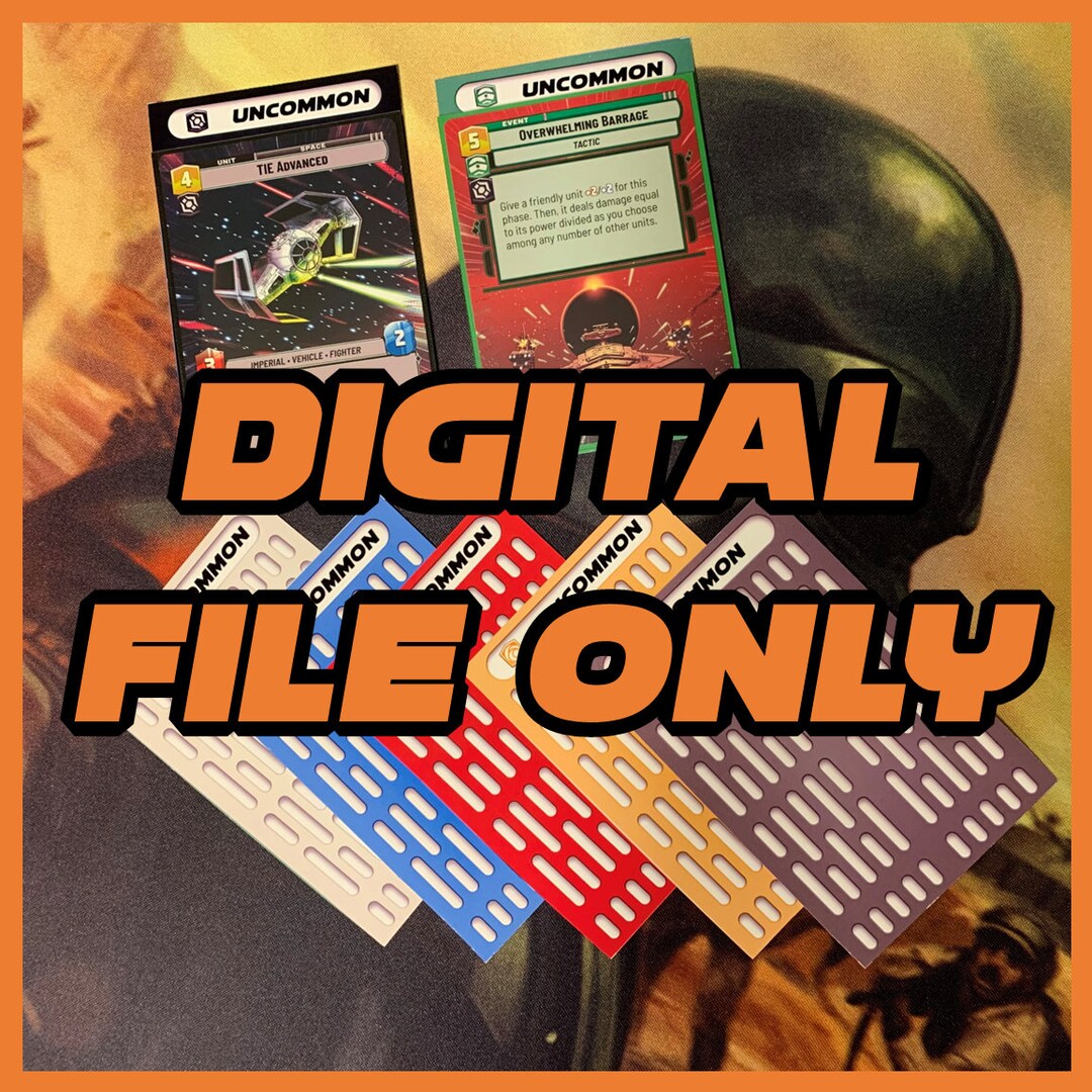 Printable Card Dividers for SWU Unlimited Trading Card Game Slim Full ...