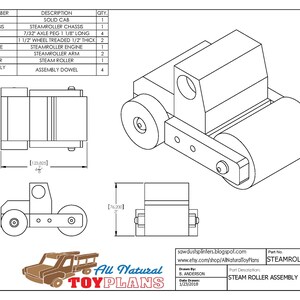 Wood Toy Plan - Small Vehicle: Steam Roller - Etsy