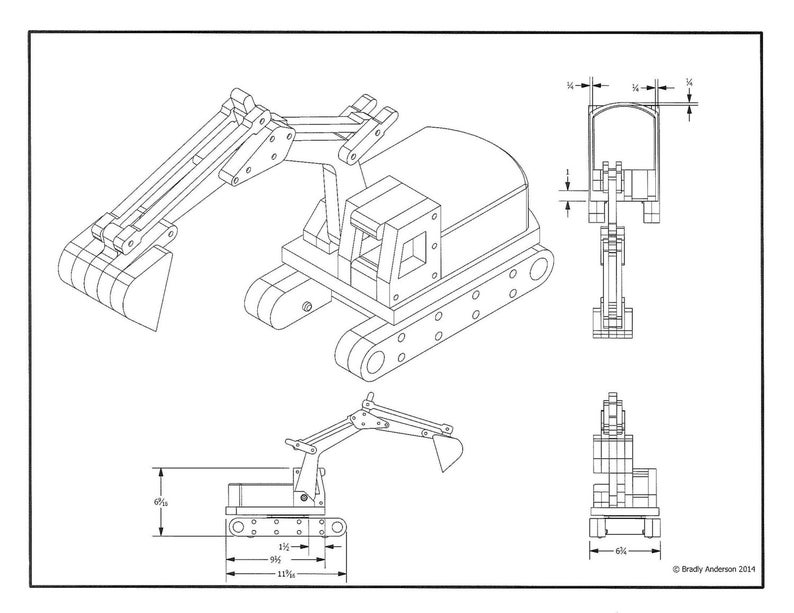 Wood Toy Plan - Excavator - Etsy