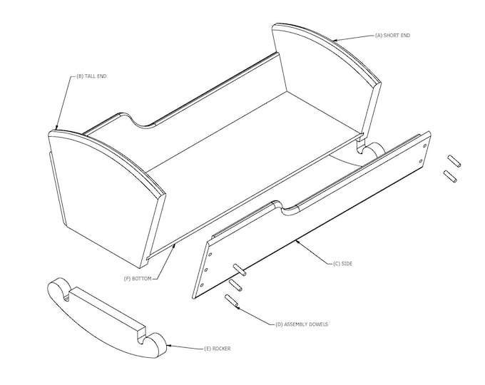 Wood Toy Plan - Doll Cradle - Etsy