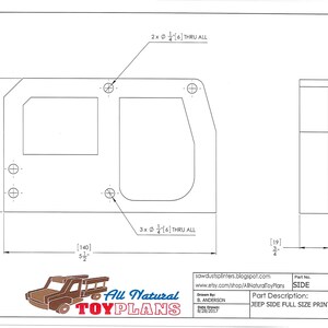 Wood Toy Jeep Plan - Etsy