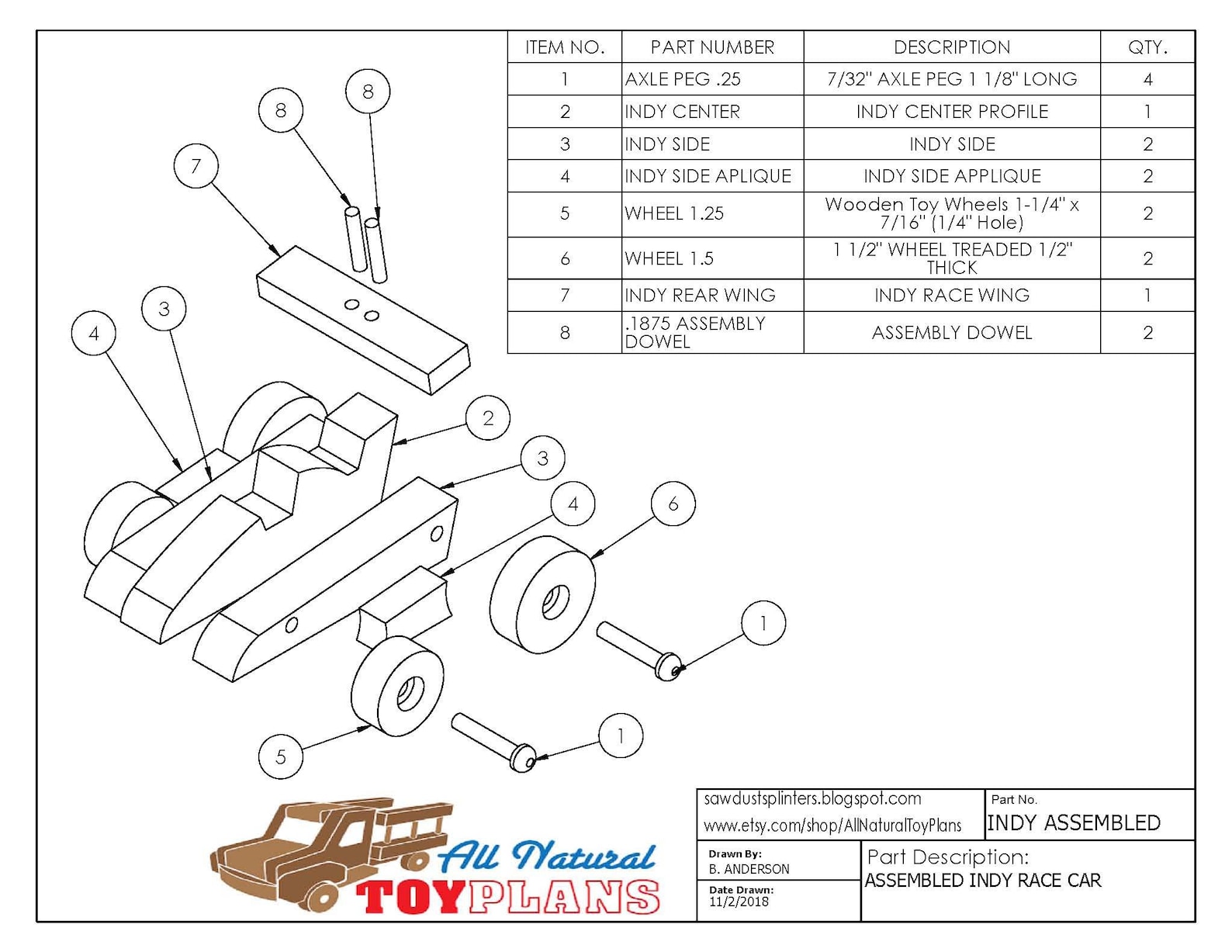 Toy Plan - Small Vehicle: Race Car - Etsy