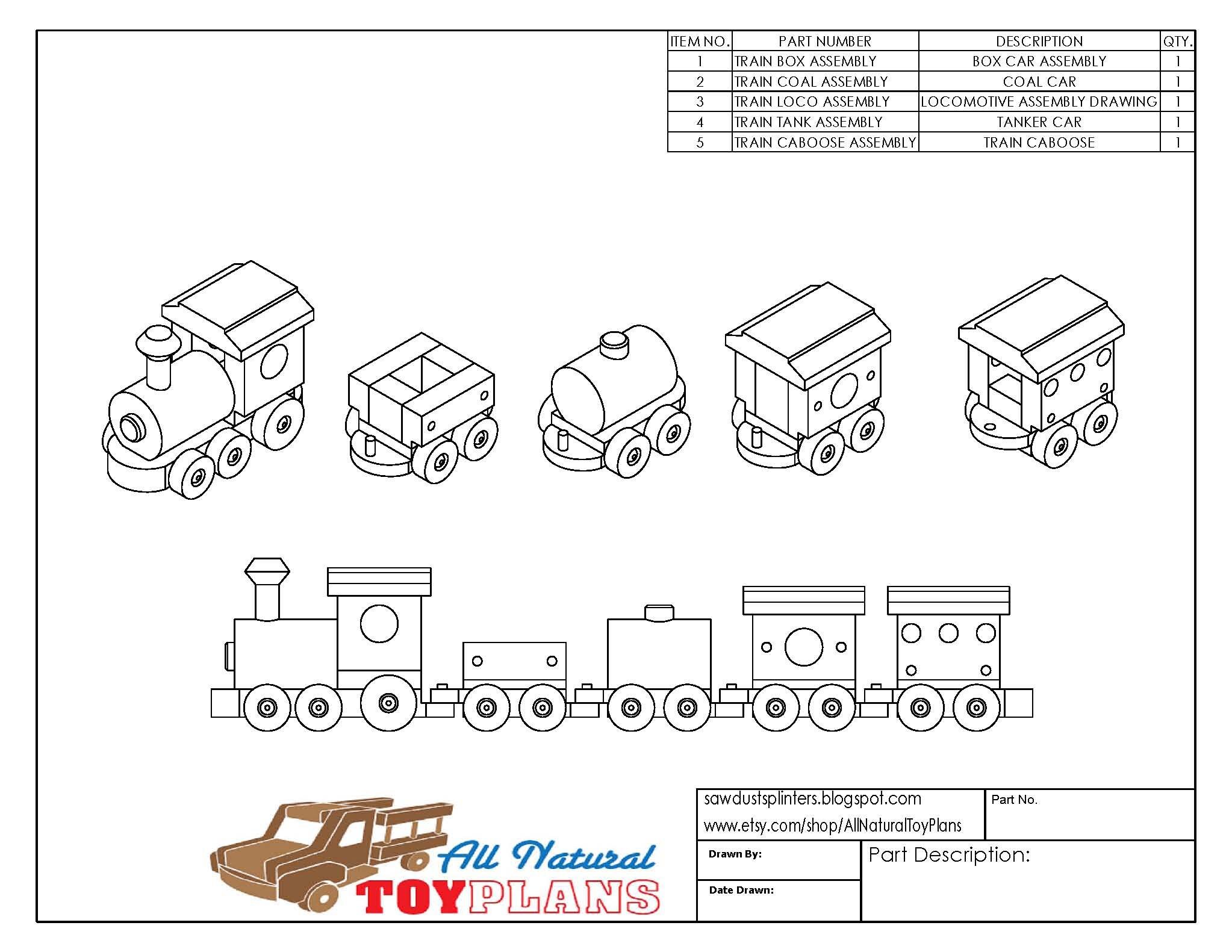 Wood Toy Plan - Small Vehicle: Train - Etsy