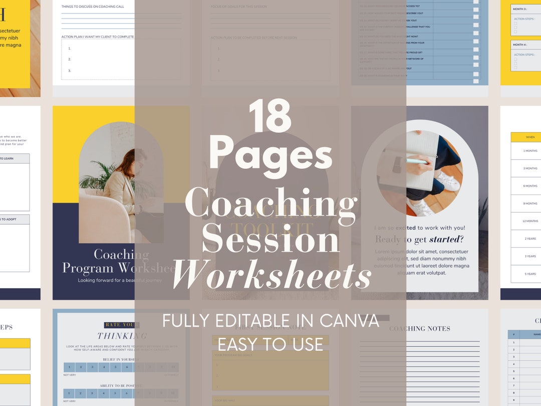 WORKSHEETS Coaching Toolkit Worksheets Coaching Session Toolkit for ...