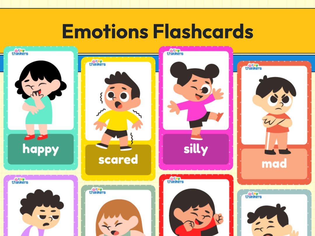 Emotions Flashcards for Kids | Social Emotional Learning (digital ...