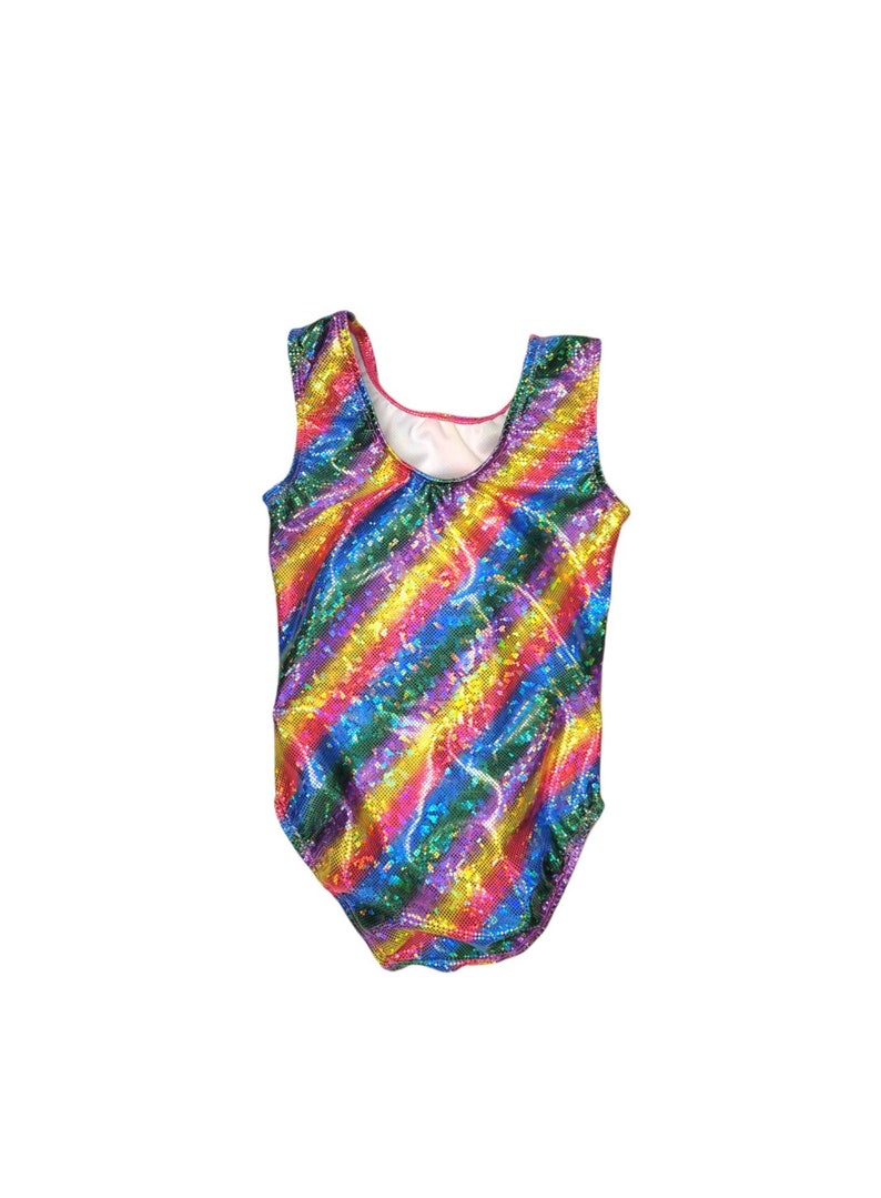 Girls Gymnastics Leotard, Rainbow Leotard, Toddler, Sparkle Leotard ...