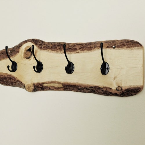 Log Coat Rack Log Towel Rack Wood Hat Rack Rustic Lodge - Etsy