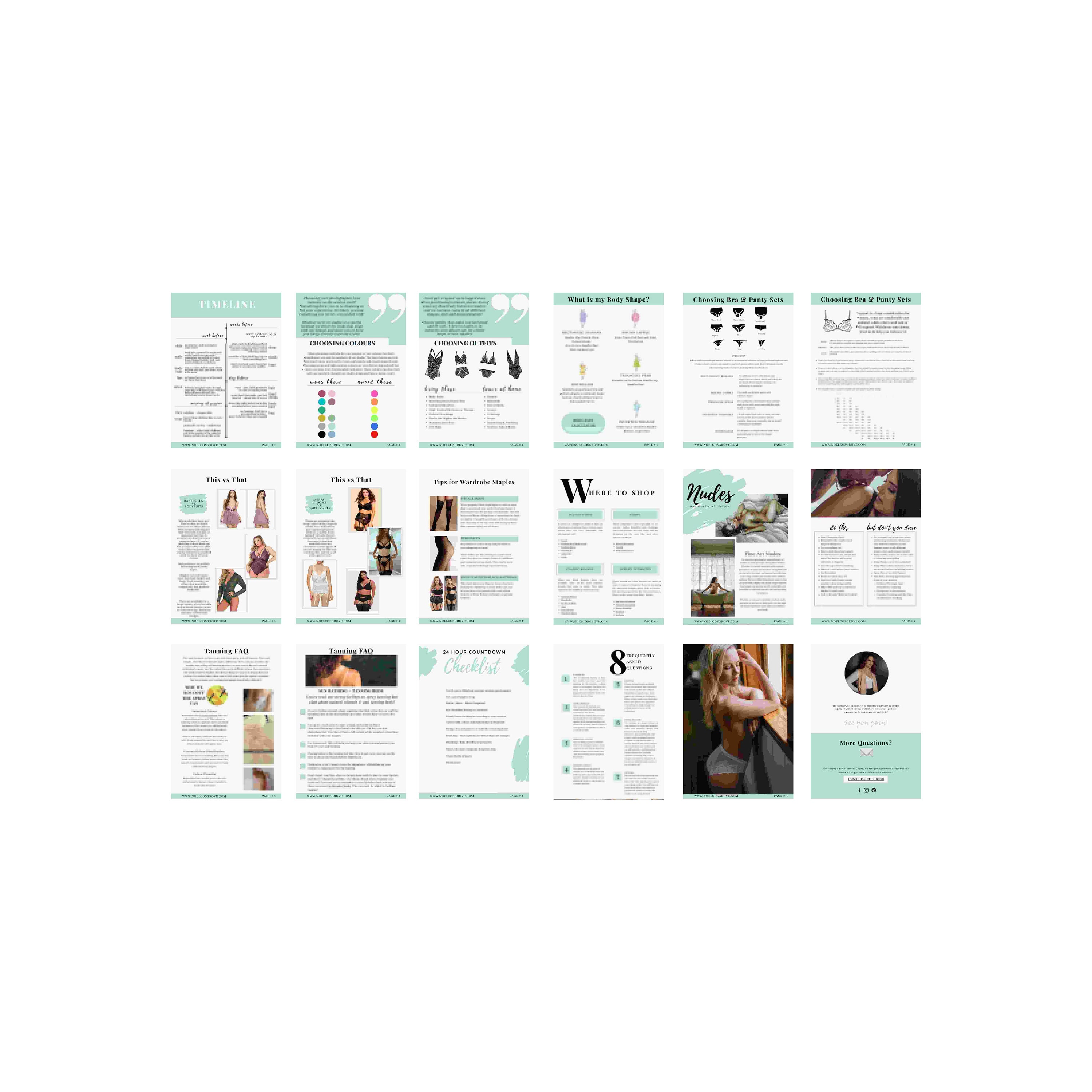 Boudoir Prep Guide Templates Set | Solo + Couples - Etsy
