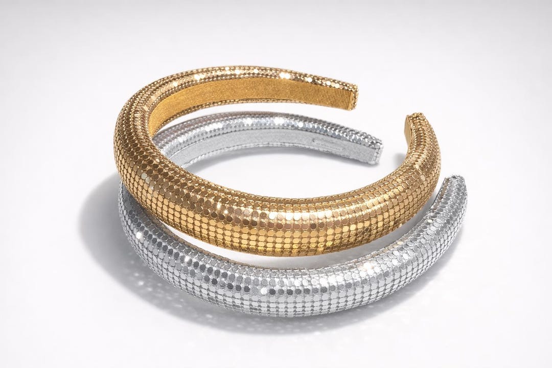 Metal Mesh Headband in Silver, Gold and Black. - Etsy