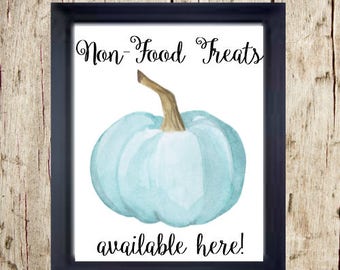 Teal Pumpkin Sign, Halloween Food Allergy Sign, Teal Pumpkin Project ...