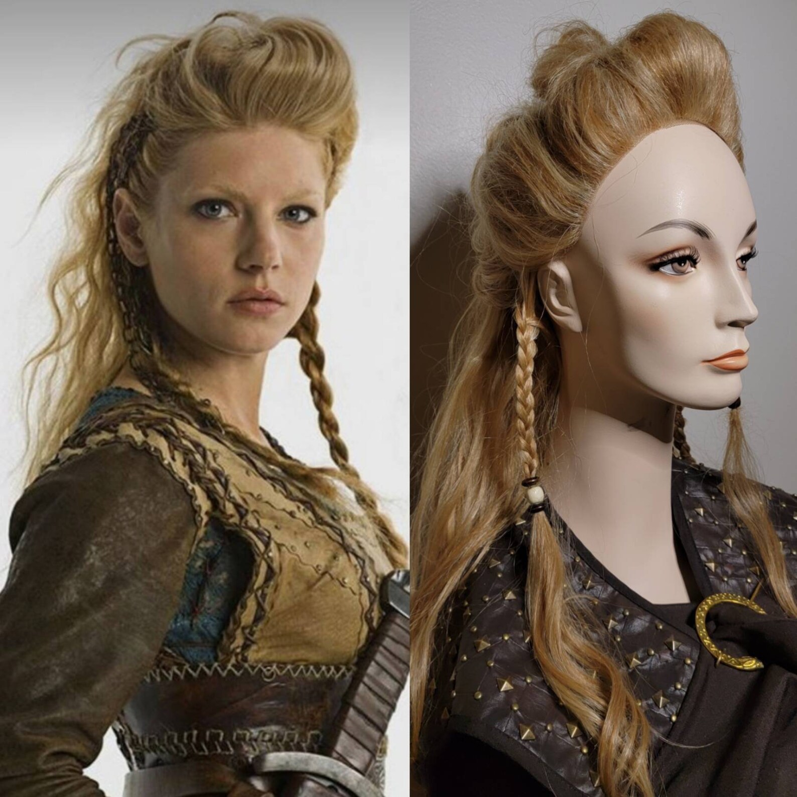 Viking wig Lagertha farmer warrior battle shieldmaiden larp | Etsy