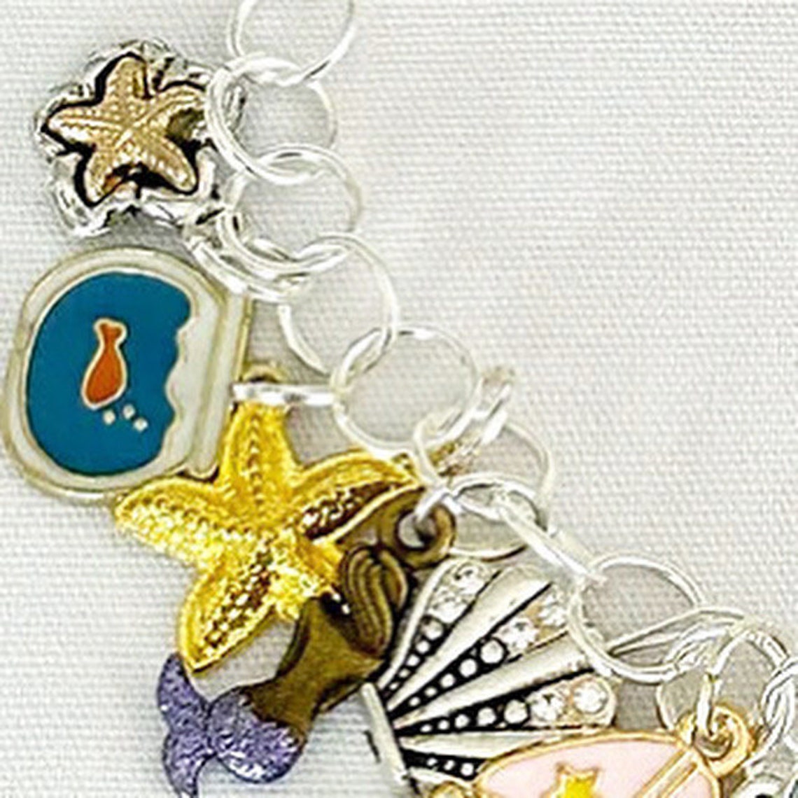 Loaded Charm Bracelet, Beach Charm Bracelet, Tropical Bracelet, One of ...