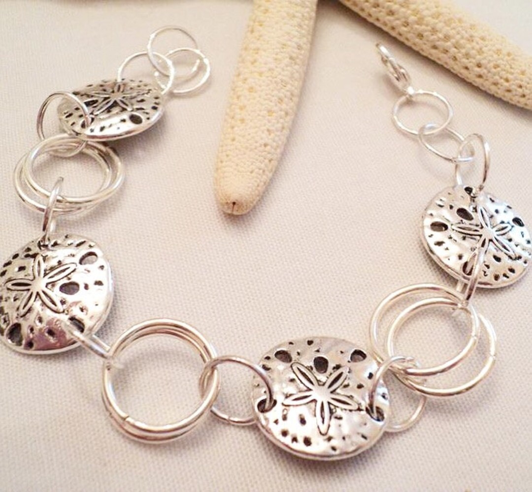 Sand Dollar Bracelet, Beach Bracelet, Tropical Bracelet, Nautical ...