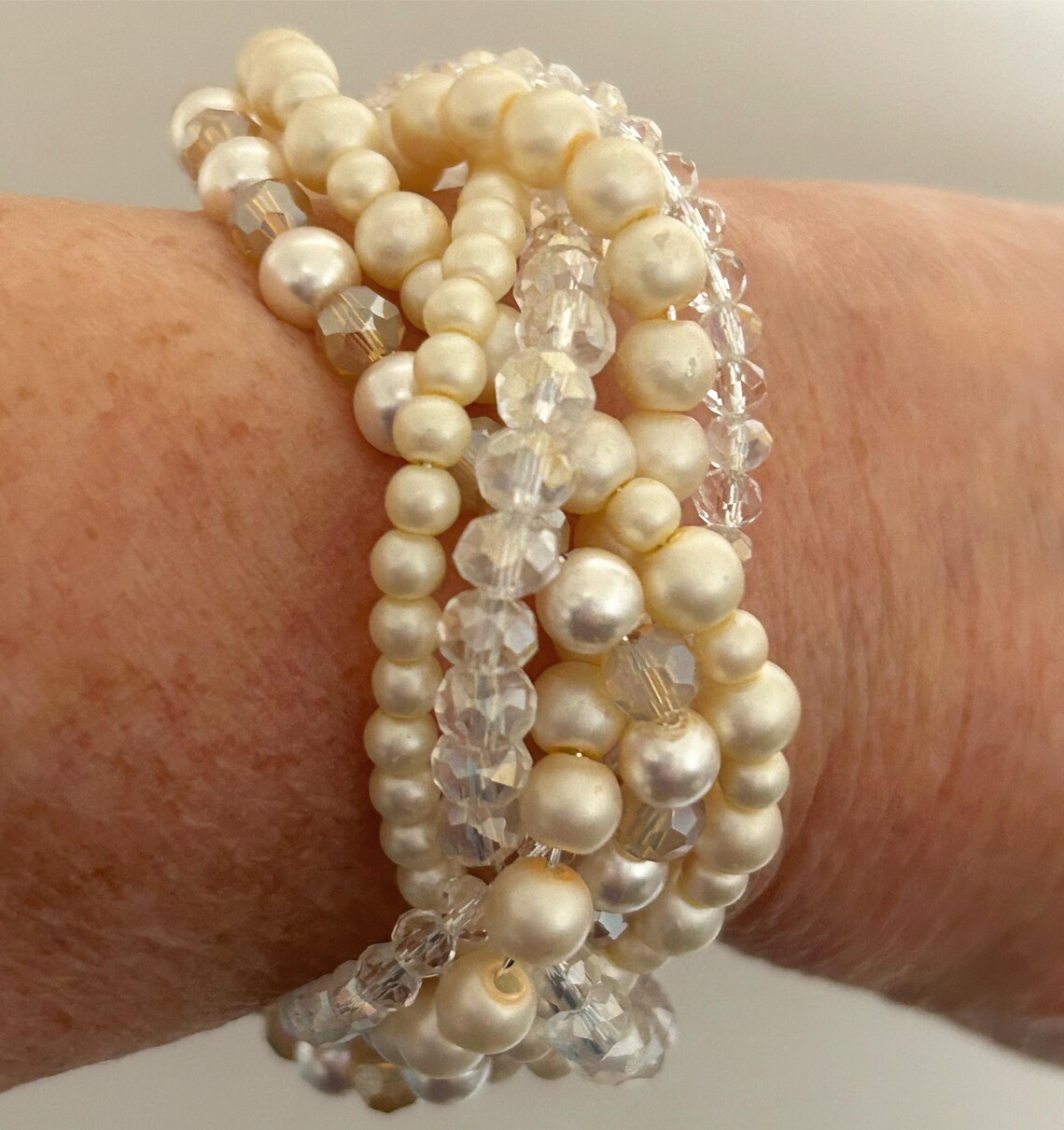 Braided Bead Cuff, Braided Bangle Bracelet, Braided Memory Wire ...