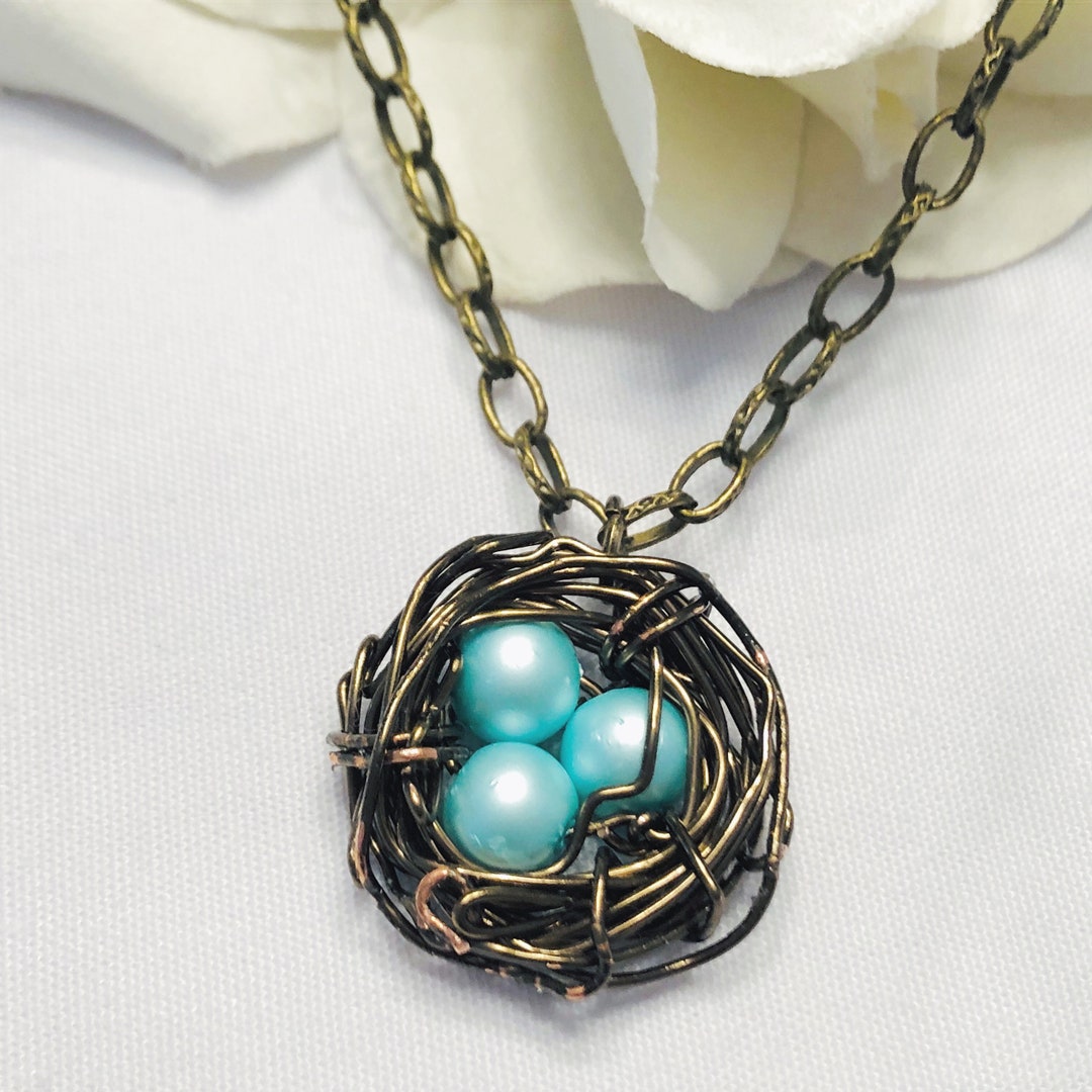 Bird Nest Necklace, Easter Necklace, Rustic Necklace, Spring Necklace ...