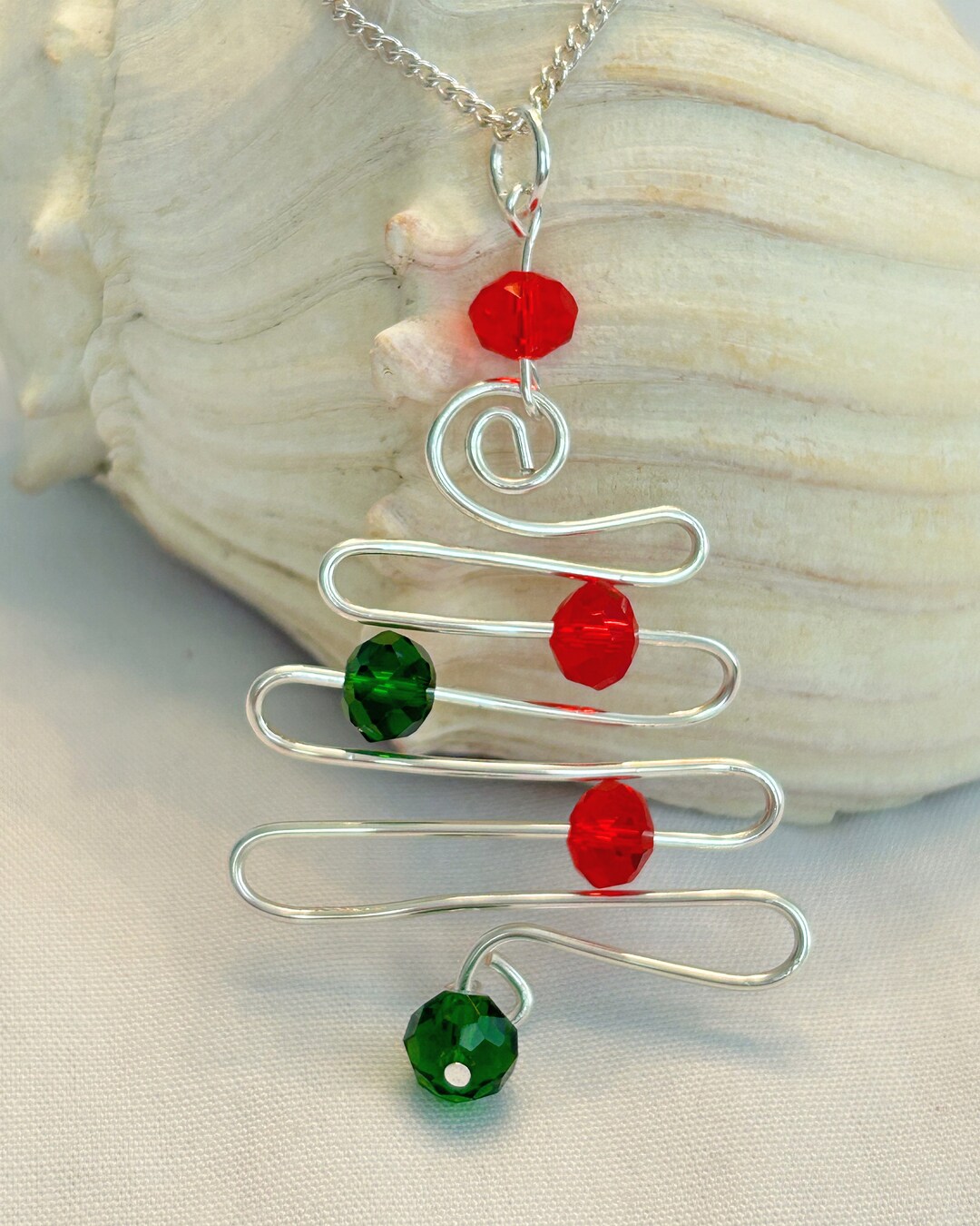 Christmas Tree Pendant, Christmas Tree Necklace, Christmas Tree Charm ...