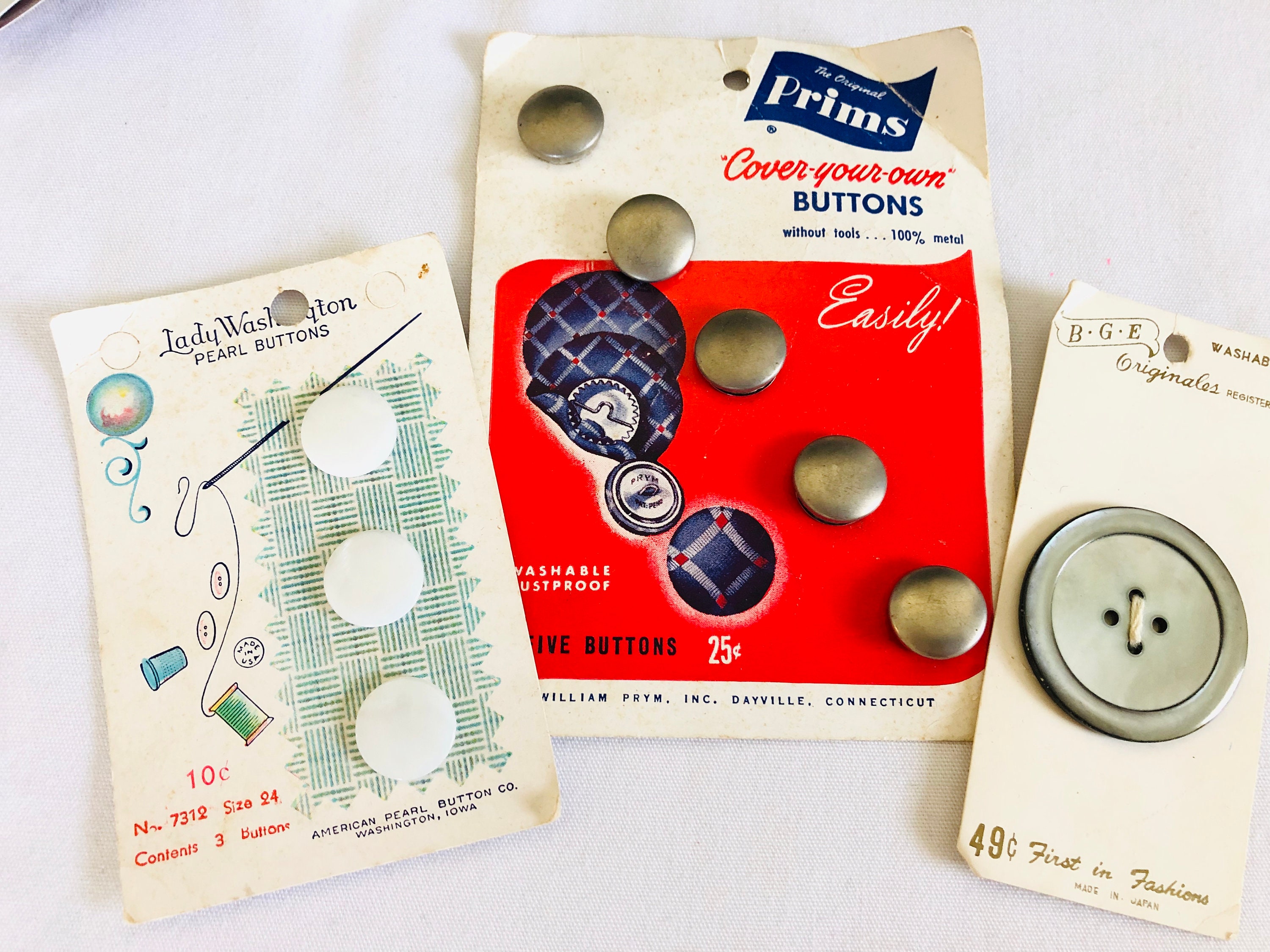 Craft Supplies & Tools Knitting Thread Shank Buttons Vintage Good ...