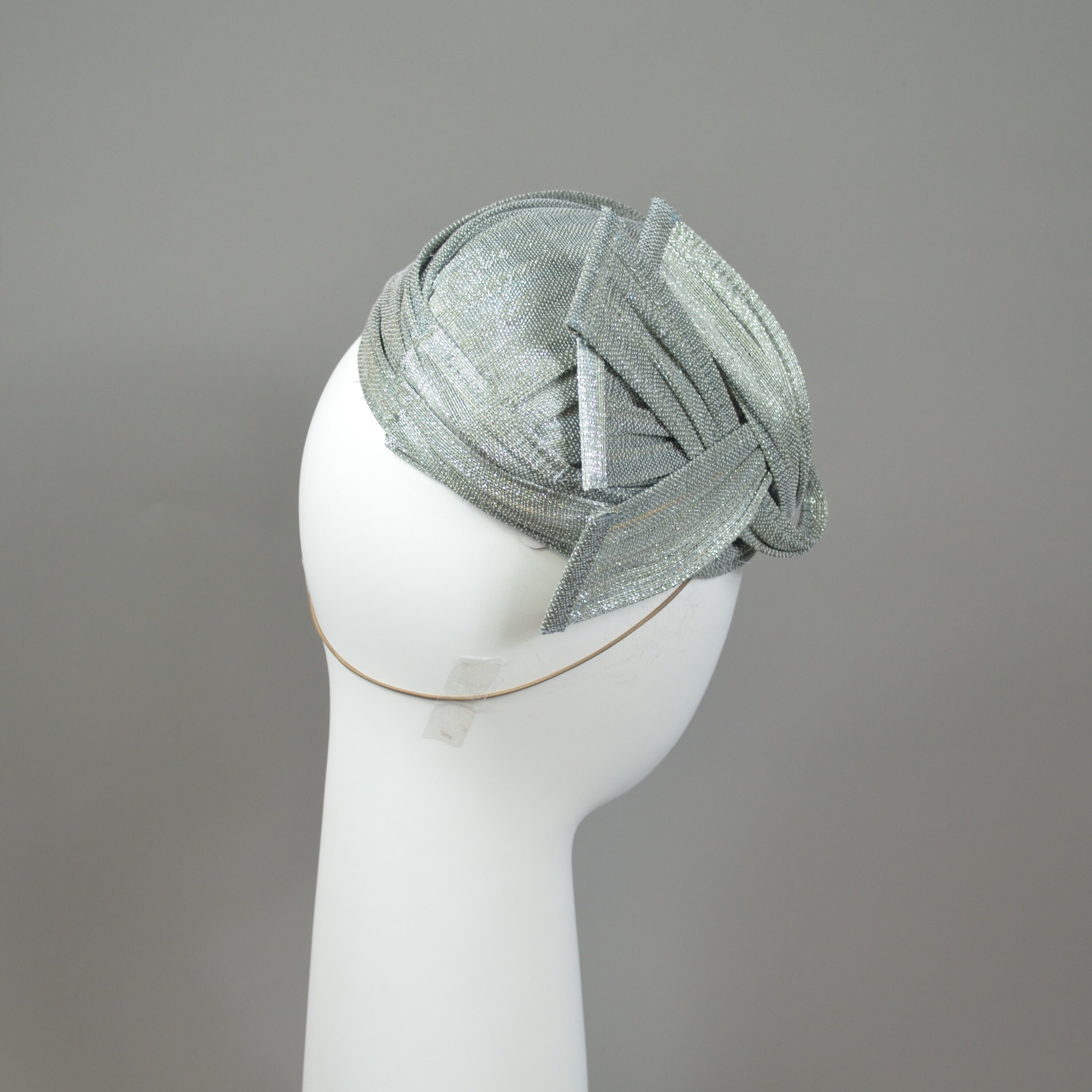 Pillbox Cocktail Hat Percher Hat Buntal Silver Grey - Etsy