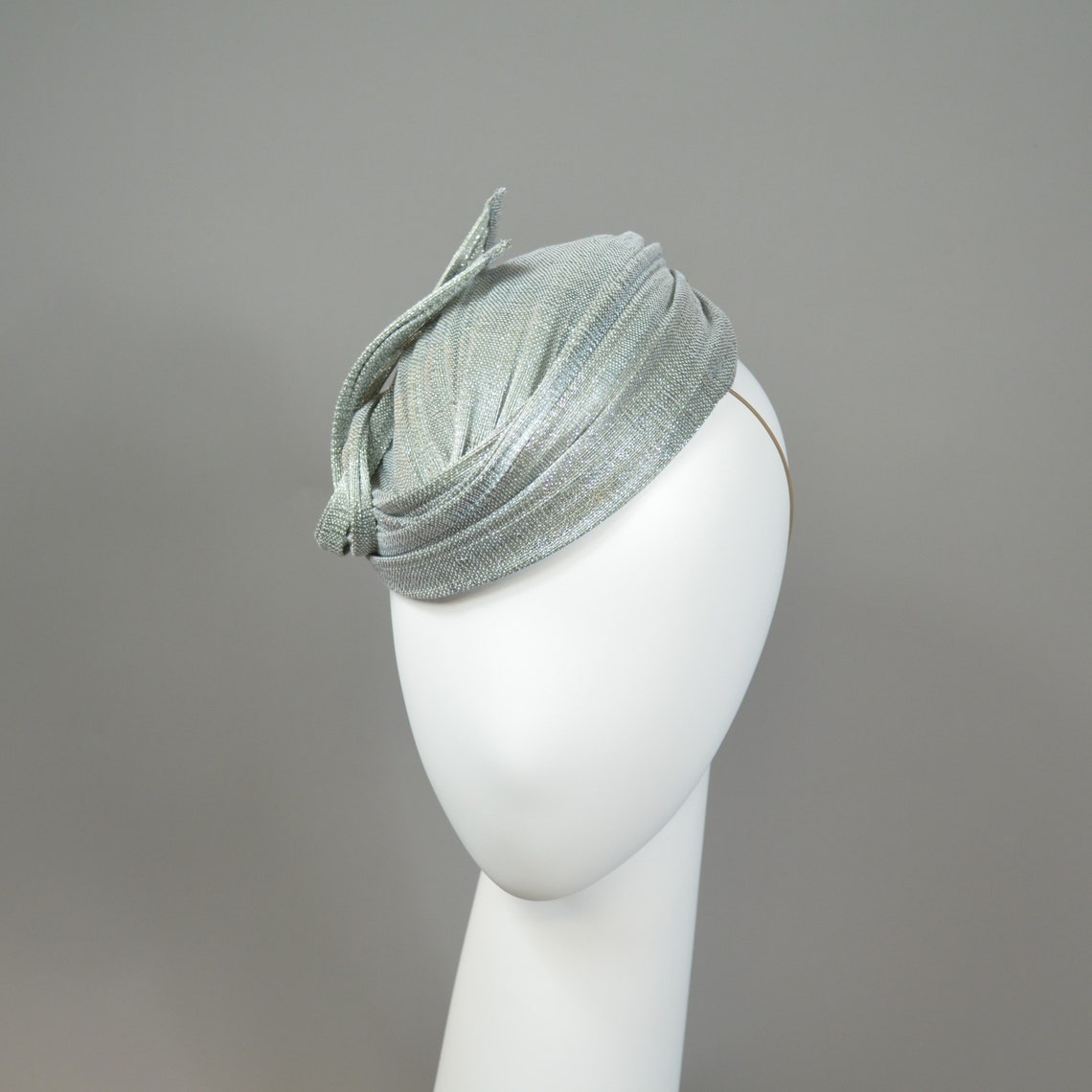 Pillbox Cocktail Hat Percher Hat Buntal Silver Grey - Etsy