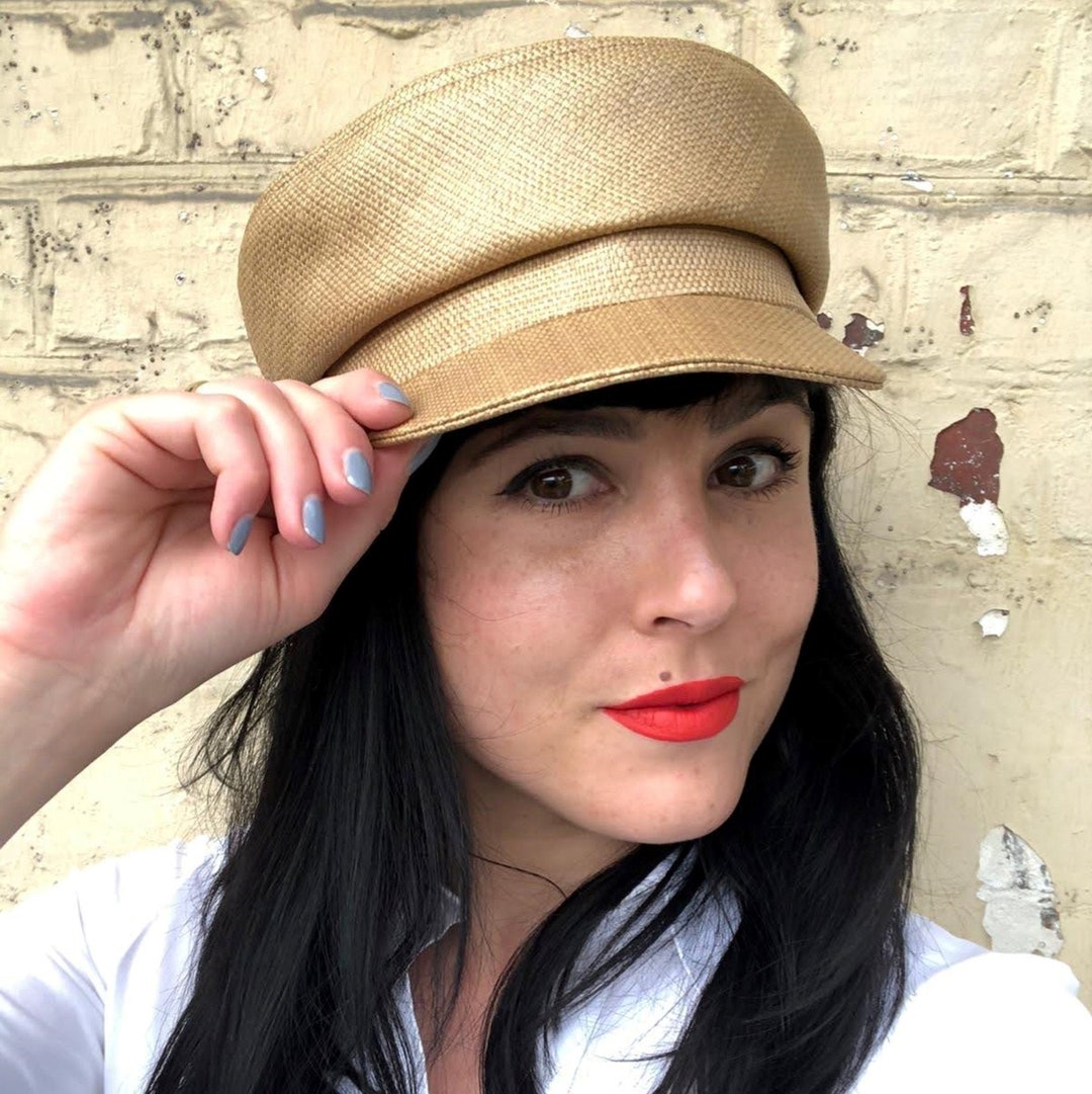 Sailor Cap, Brixton Baker Boy Cap, Fischermans Hat, Cotton and Raffia ...