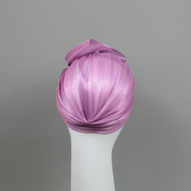 Modern Turban With Rose Bow, Abaca Silk, Glamour Style, Diva Look ...