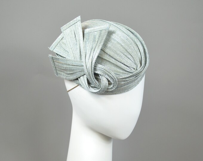 Pillbox, Cocktail Hat, Percher Hat, Buntal, Silver Grey - Etsy