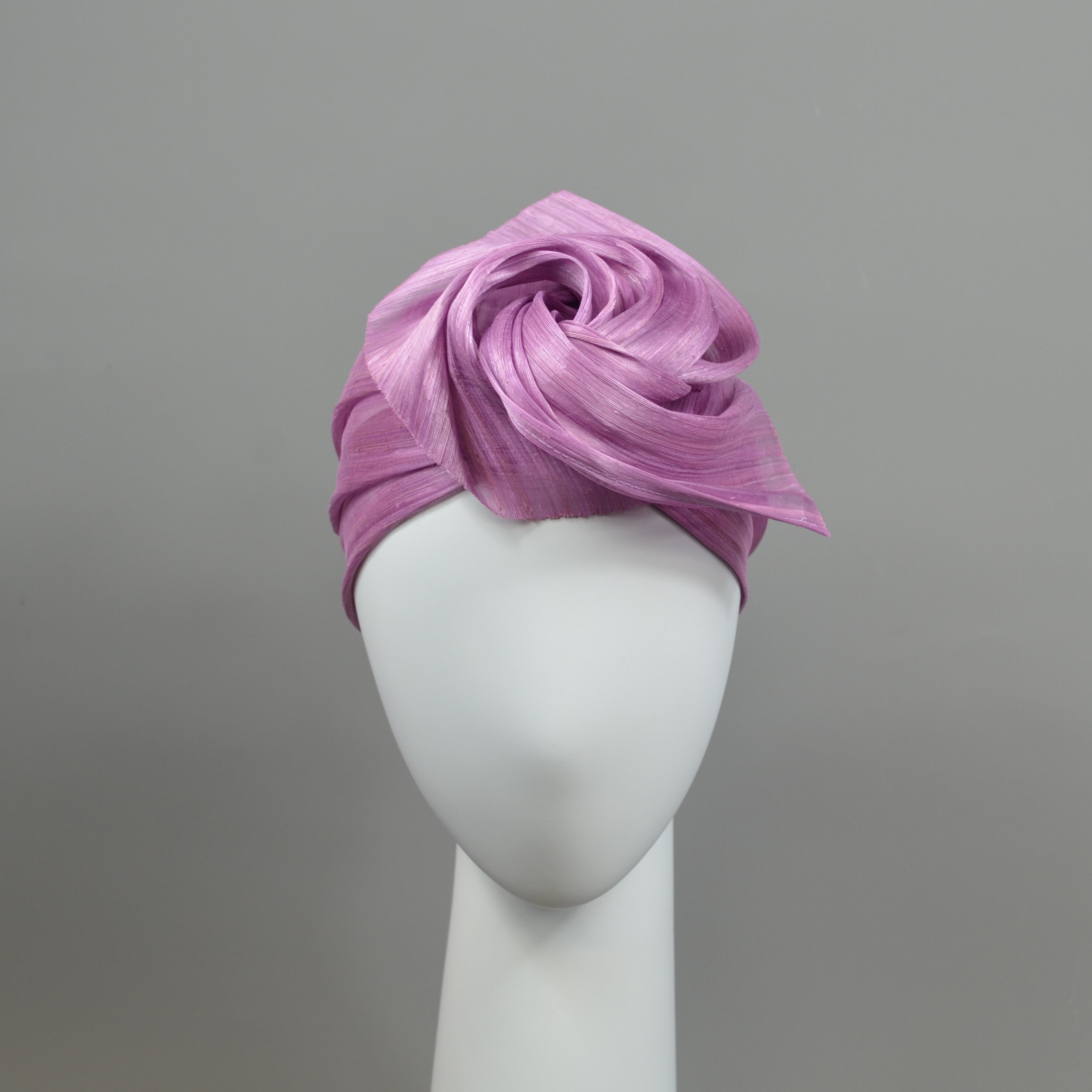 Modern Turban With Rose Bow, Abaca Silk, Glamour Style, Diva Look ...