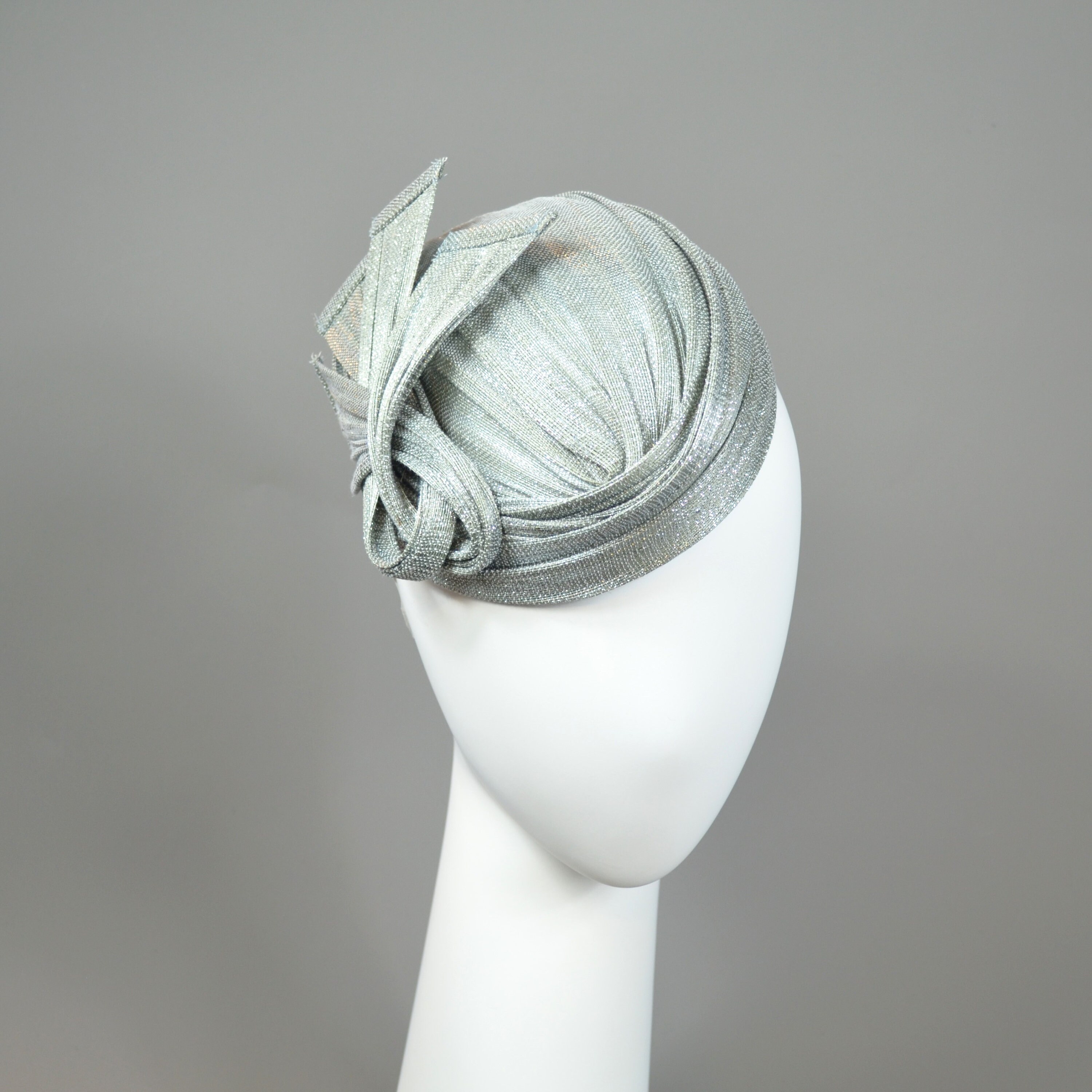 Pillbox, Cocktail Hat, Percher Hat, Buntal, Silver Grey - Etsy